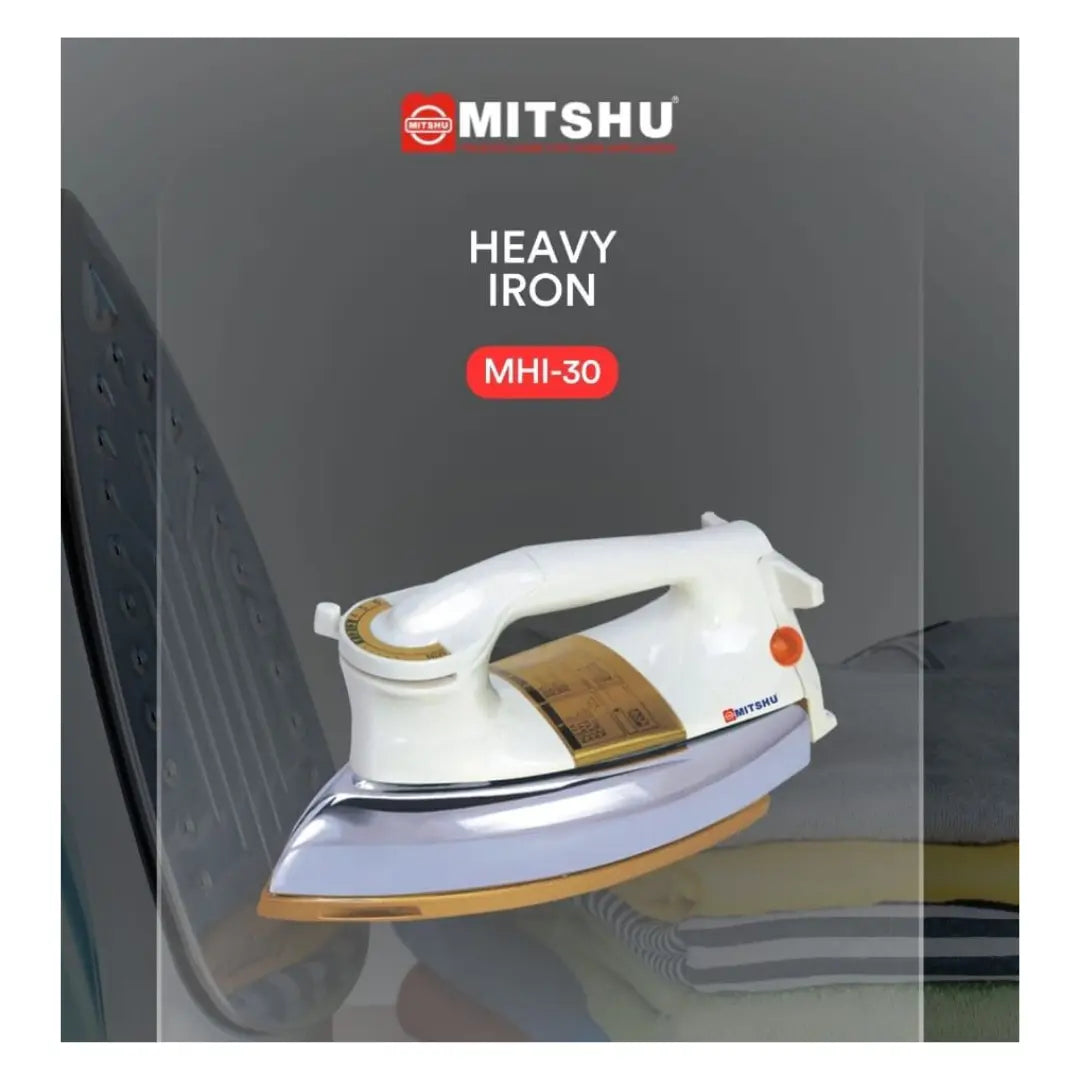 Mitshu MHI-30 Heavy Iron – Non-Stick Soleplate & Superior Heat Retenti ...
