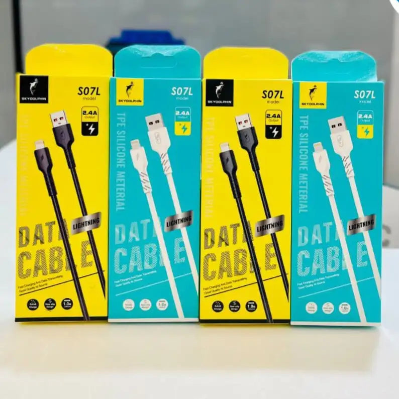 Skydolphin S07L Lightning Data Cable – 2.4A Fast Charge (1m) | Silicon ...