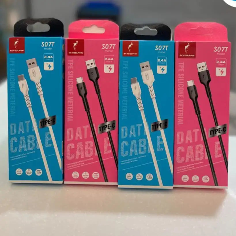 Skydolphin S07T Type-C Data Cable – 2.4A Fast Charge (1m) | Silicone C ...